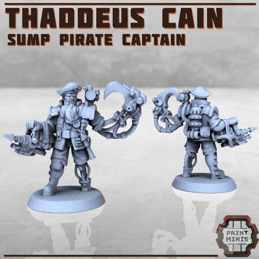 28mm Thaddeus Cain - Sea Sump Captain (heroic Scale) - Etsy