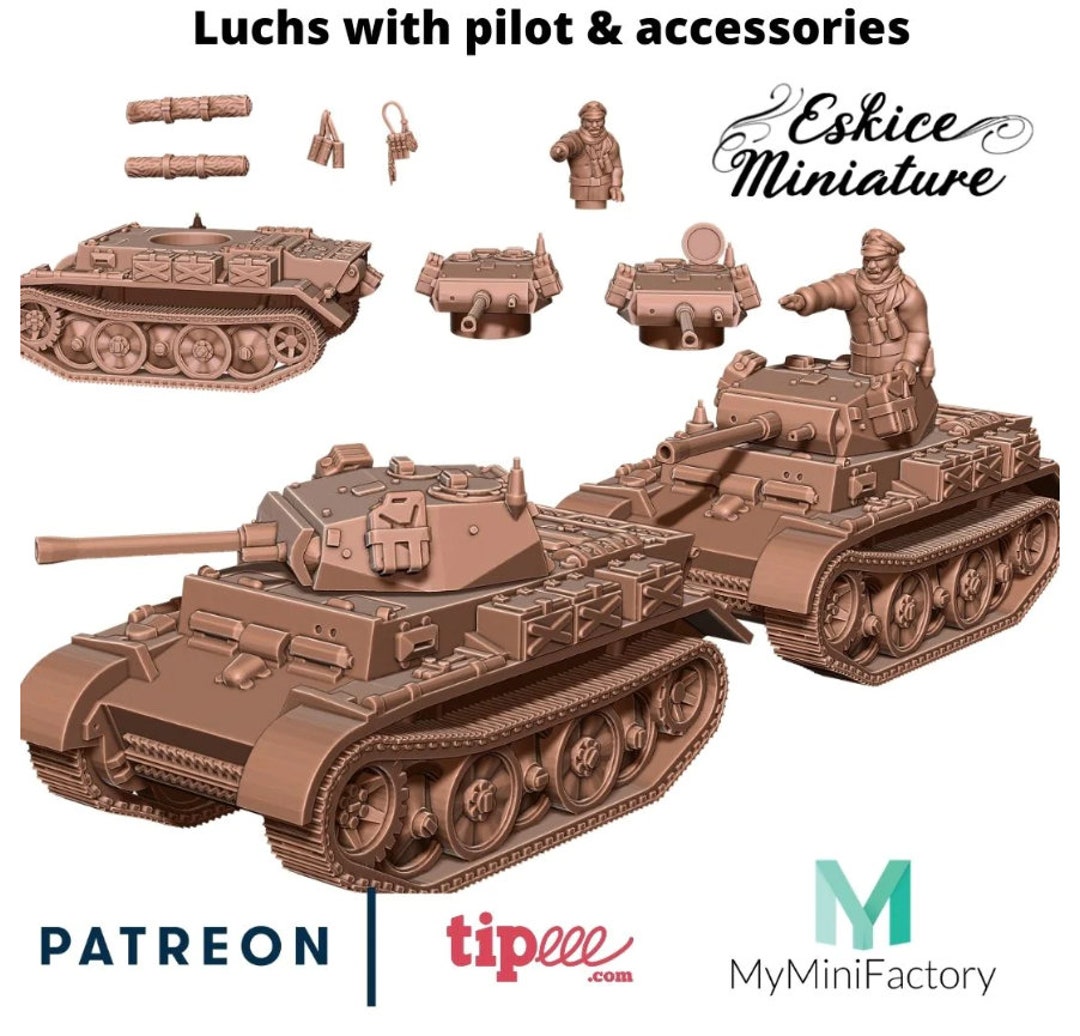 WW2 German Luchs Tank Set - Etsy