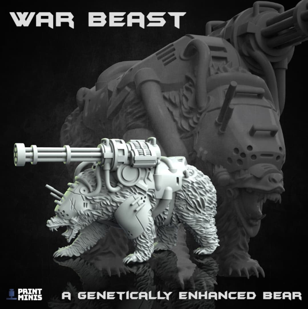 28mm Warbeast - Genetically Enhanced Bear (heroic Scale) - Etsy