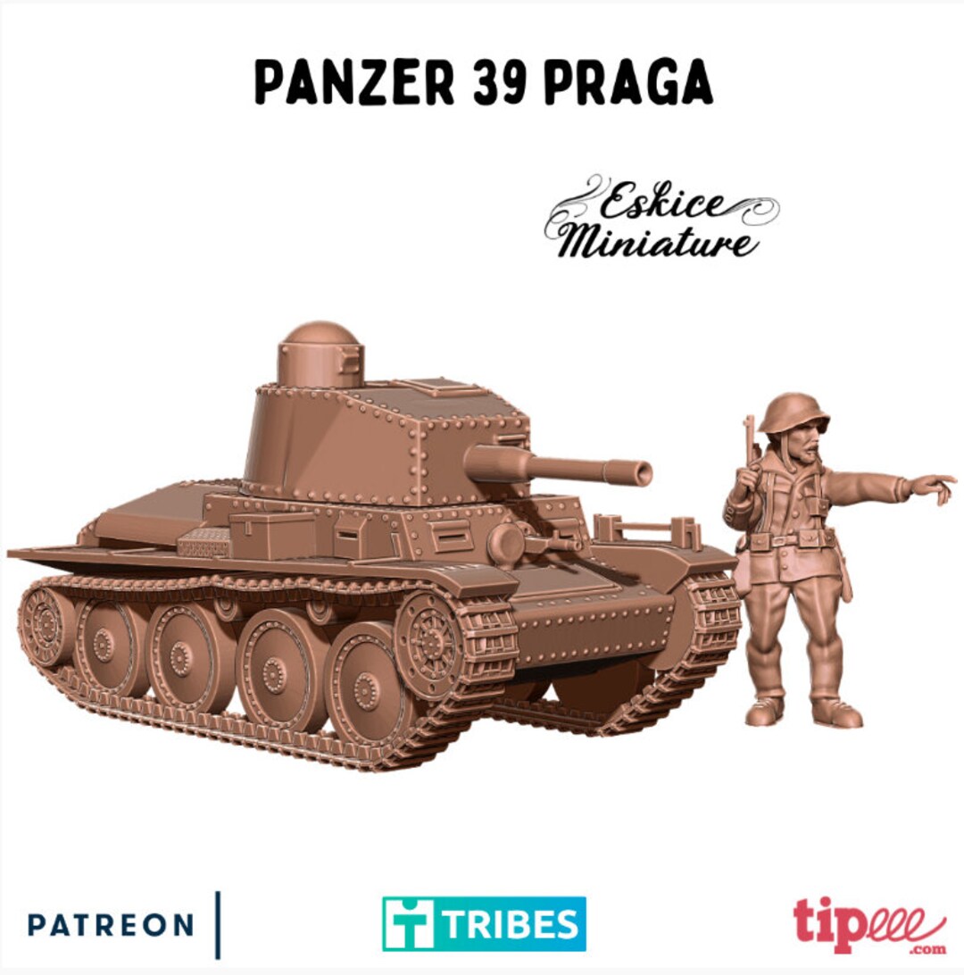 WW2 German Panzer 39 Praga Tank Set - Etsy