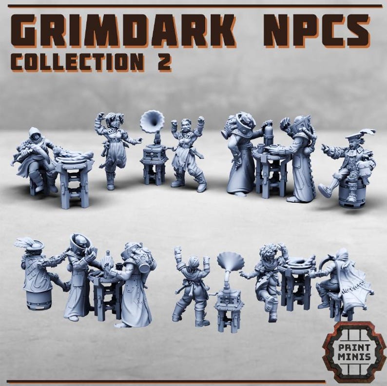 28mm Grimdark Npc's Set (heroic Scale) - Etsy