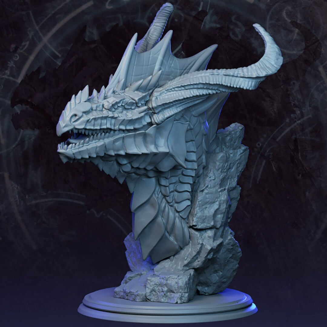 90mm Fantasy Dragon Head Bust Type #1 - Etsy