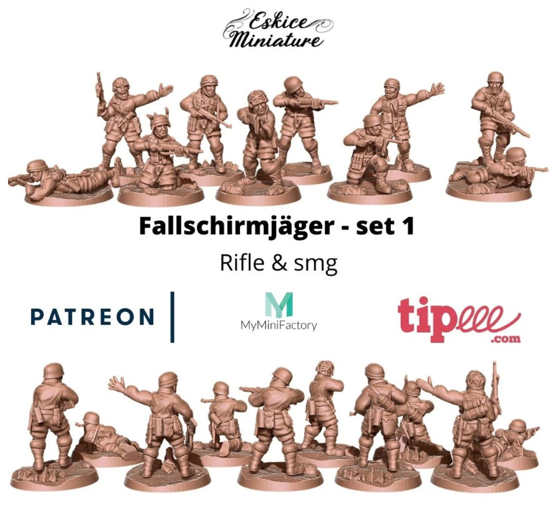 WW2 German Fallschirmjager Infantry Squad Set - Etsy