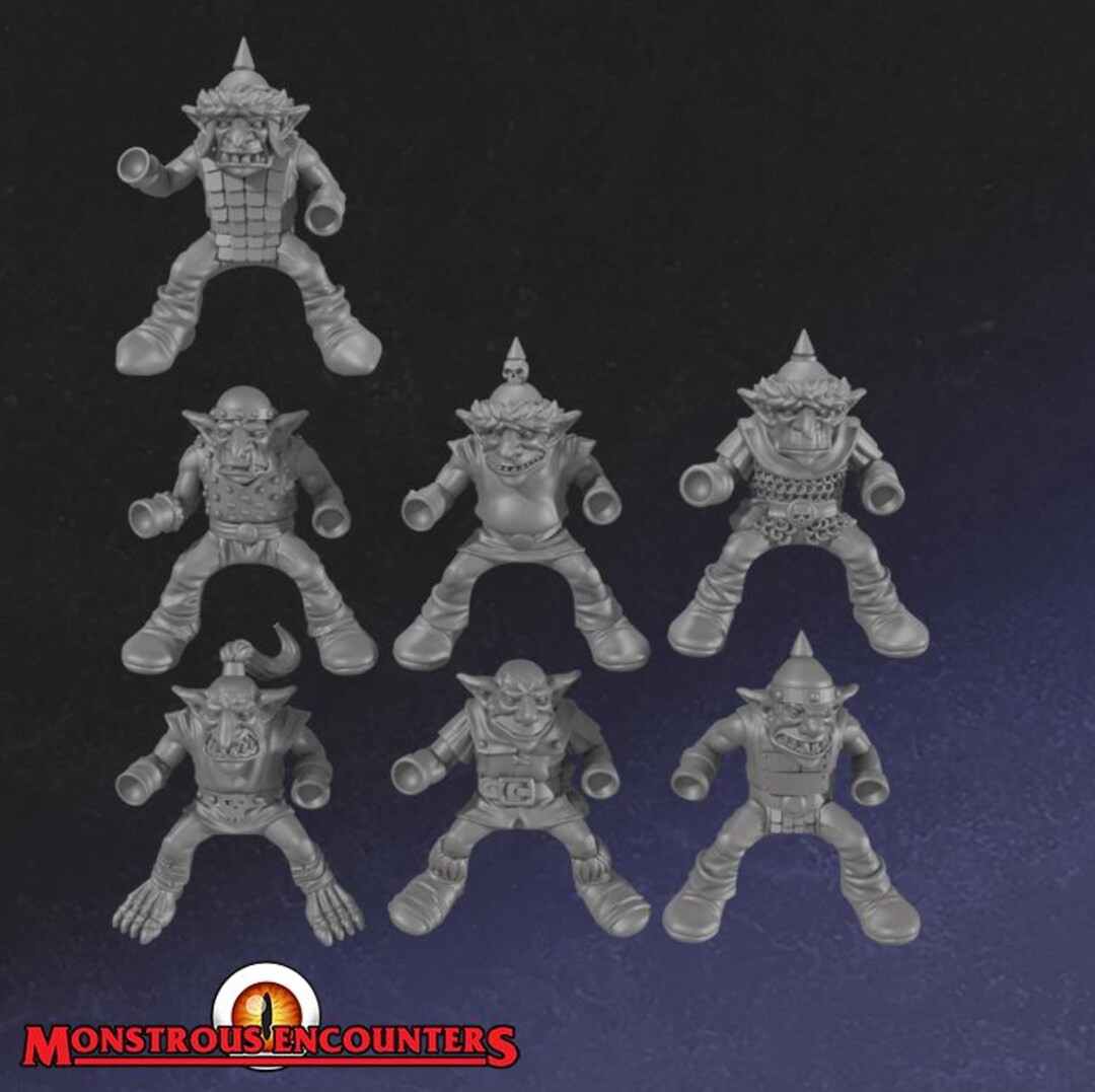 28/32mm Goblin Wolf Riders W/ Hand Weapons Set - (monstrous Encounters ...