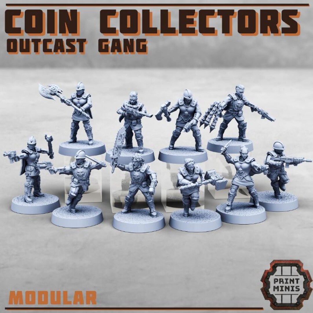 28mm Coin Collectors Gang - Wealth Guild (heroic Scale) - Etsy