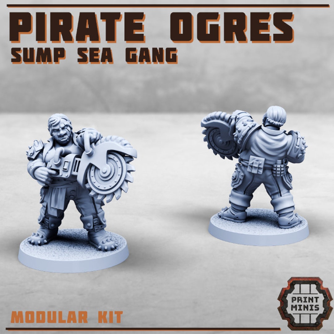 28mm Female Pirate Ogres - Sea Sump Gang Type #1 (heroic Scale) - Etsy