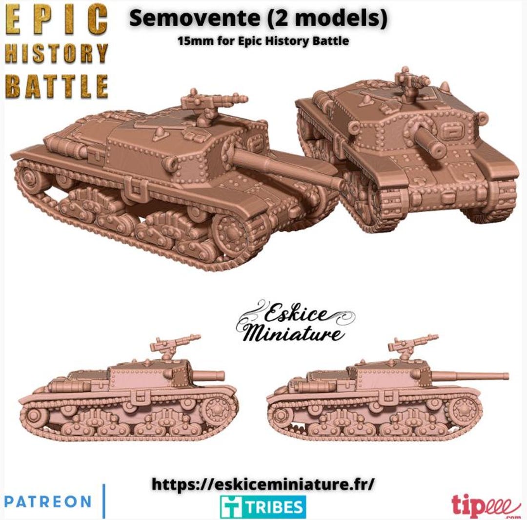 15mm WW2 Italian Semovente Tanks Set - Etsy