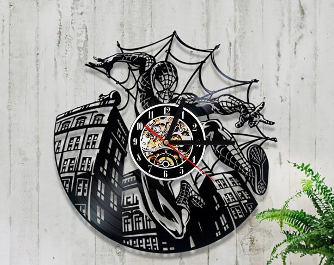Spiderman Clock Laser Cutting DXF-CDR and Lightburn in Zip Files ...