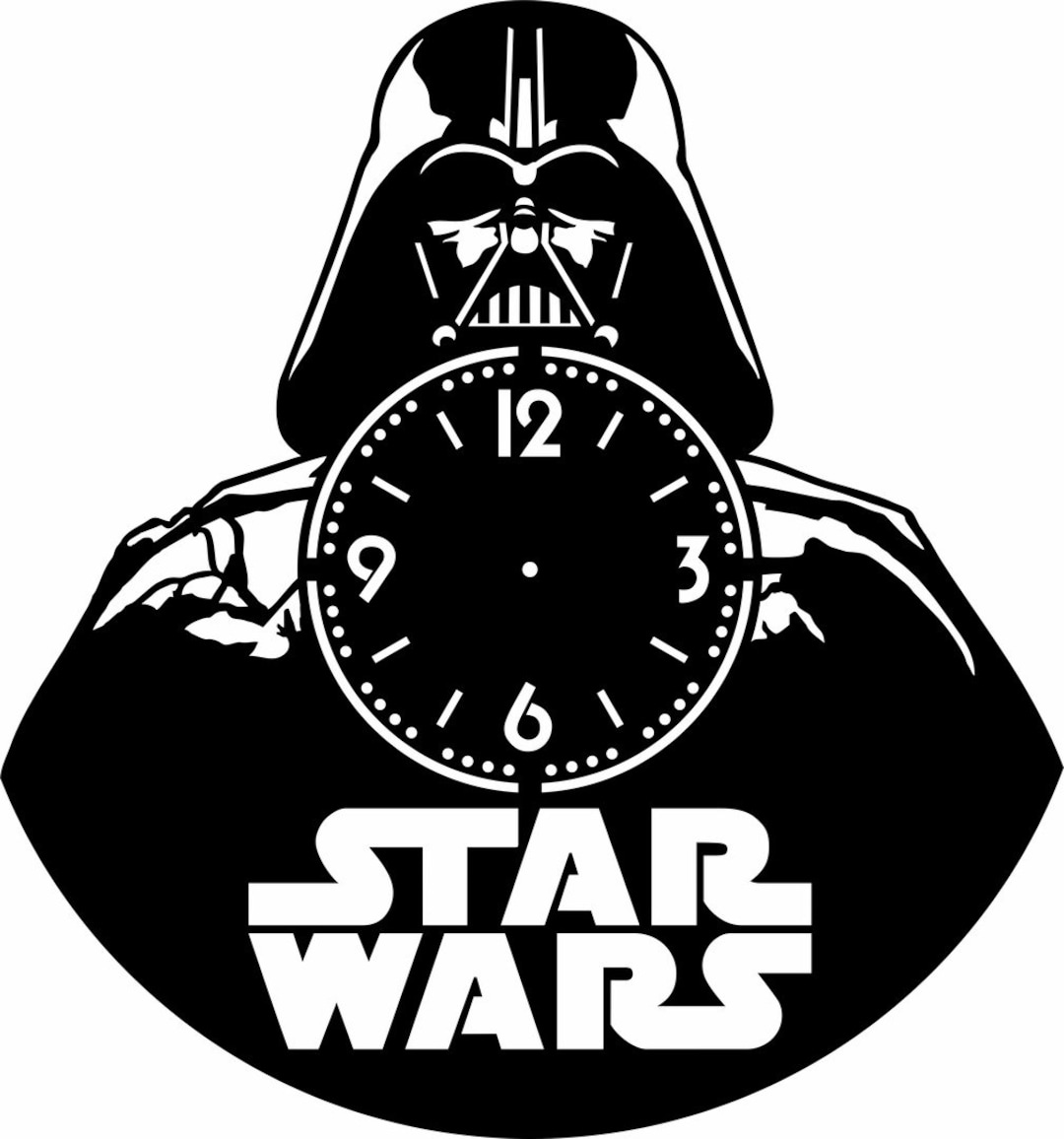Star Wars Clock Wood Laser Cutting Files DXF and Lightburn in Zip Files ...