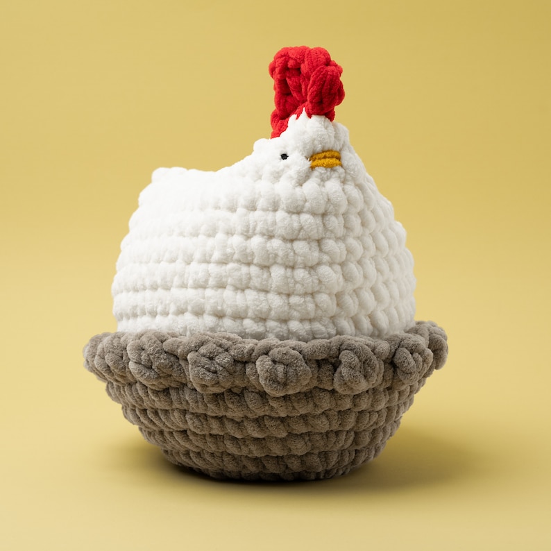 Large Chicken With Nest / CROCHET PATTERN - Etsy