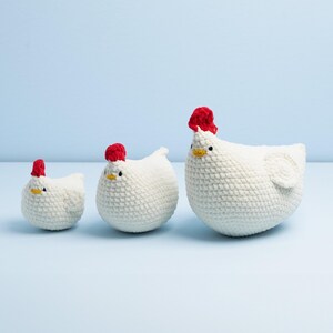 Crochet Pattern - Chicken Collection: Bundle of 3 Sizes Chickens ...