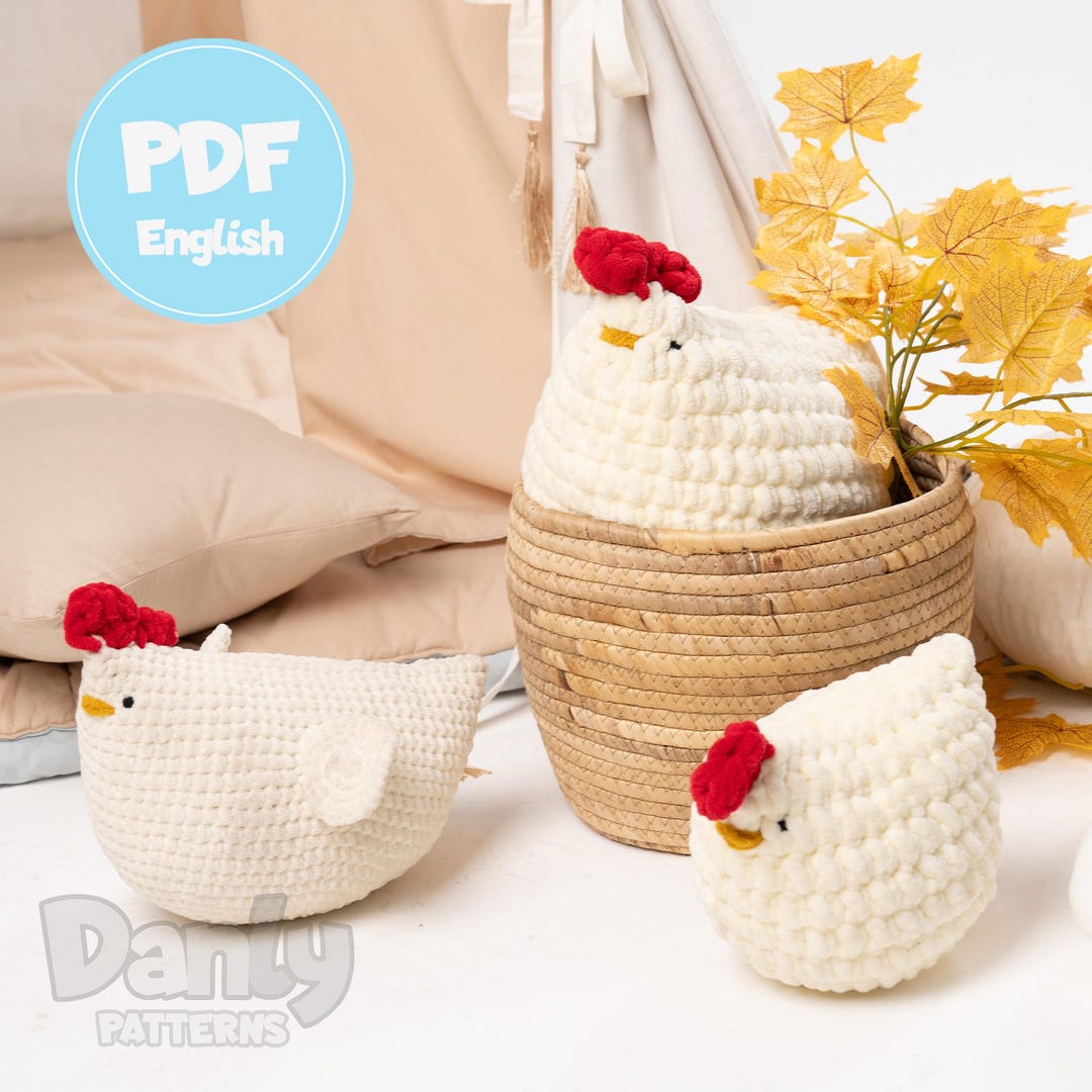Crochet Pattern - Chicken Collection: Bundle of 3 Sizes Chickens ...
