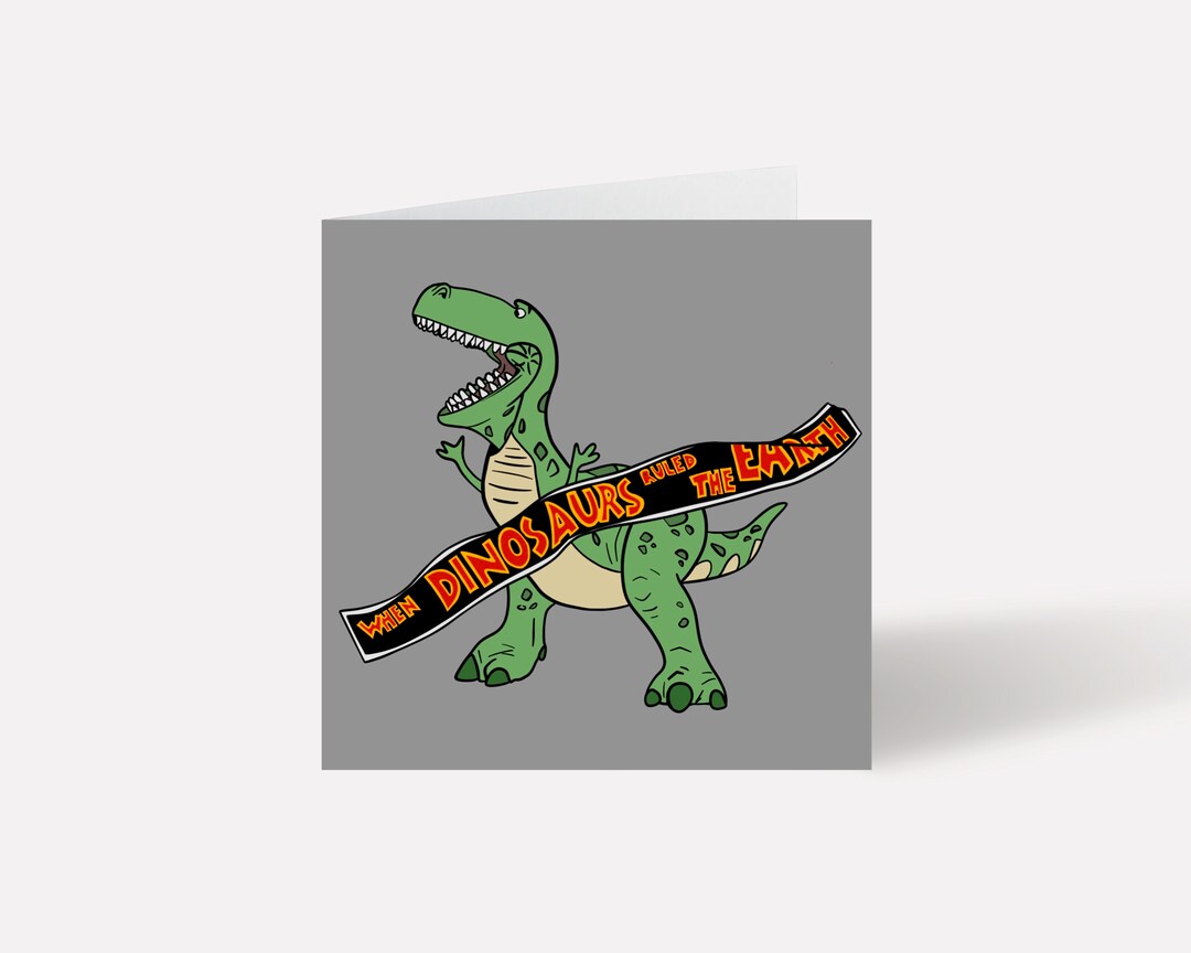 Toy Story Rex, Greeting Card, Birthday, Special Ocassion, Handmade. - Etsy