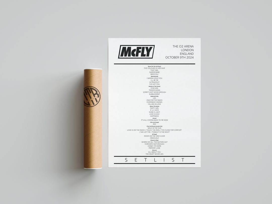 Mcfly Setlist / O2 Arena / 21st Birthday Party / Setlist / Home Decor ...