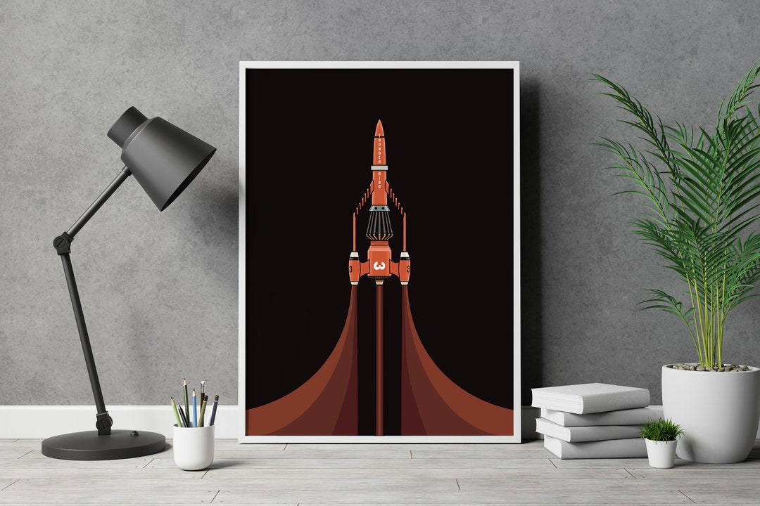 Thunderbird 3 Print / Thunderbirds Are Go / Retro / Tv / Home Decor ...