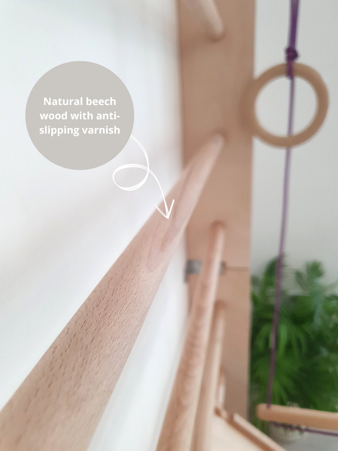 Wooden Stall Bars Adjustable Pull up Bar, Wall Bars Stall Bars Mounted ...