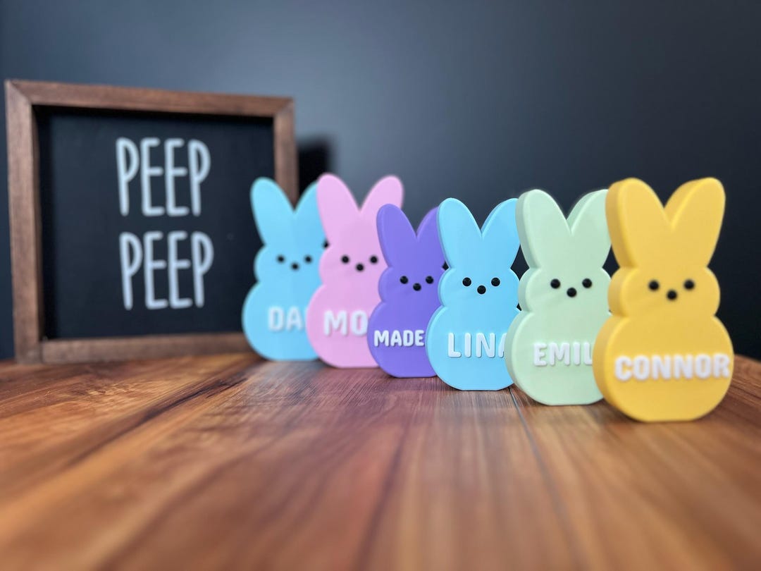 Personalized Easter Peeps: 3D Printed Custom Name Decor - Etsy