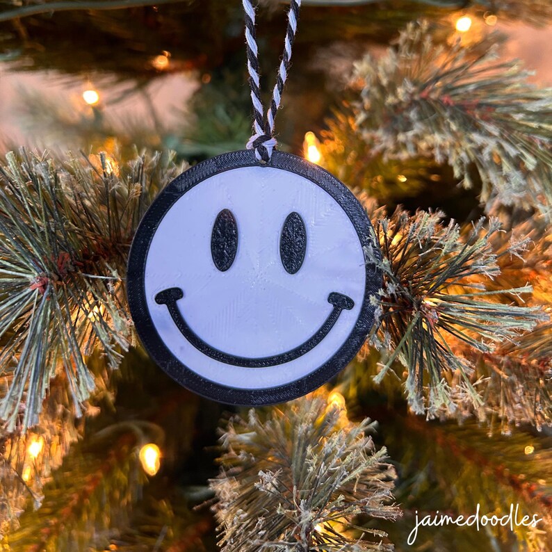 Smiley Face 3D Printed Ornaments | Fun & Unique Decorations for Any ...