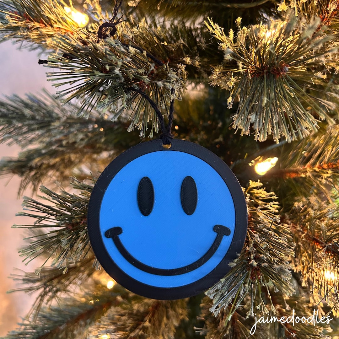 Smiley Face 3D Printed Ornaments Fun & Unique Decorations for Any ...