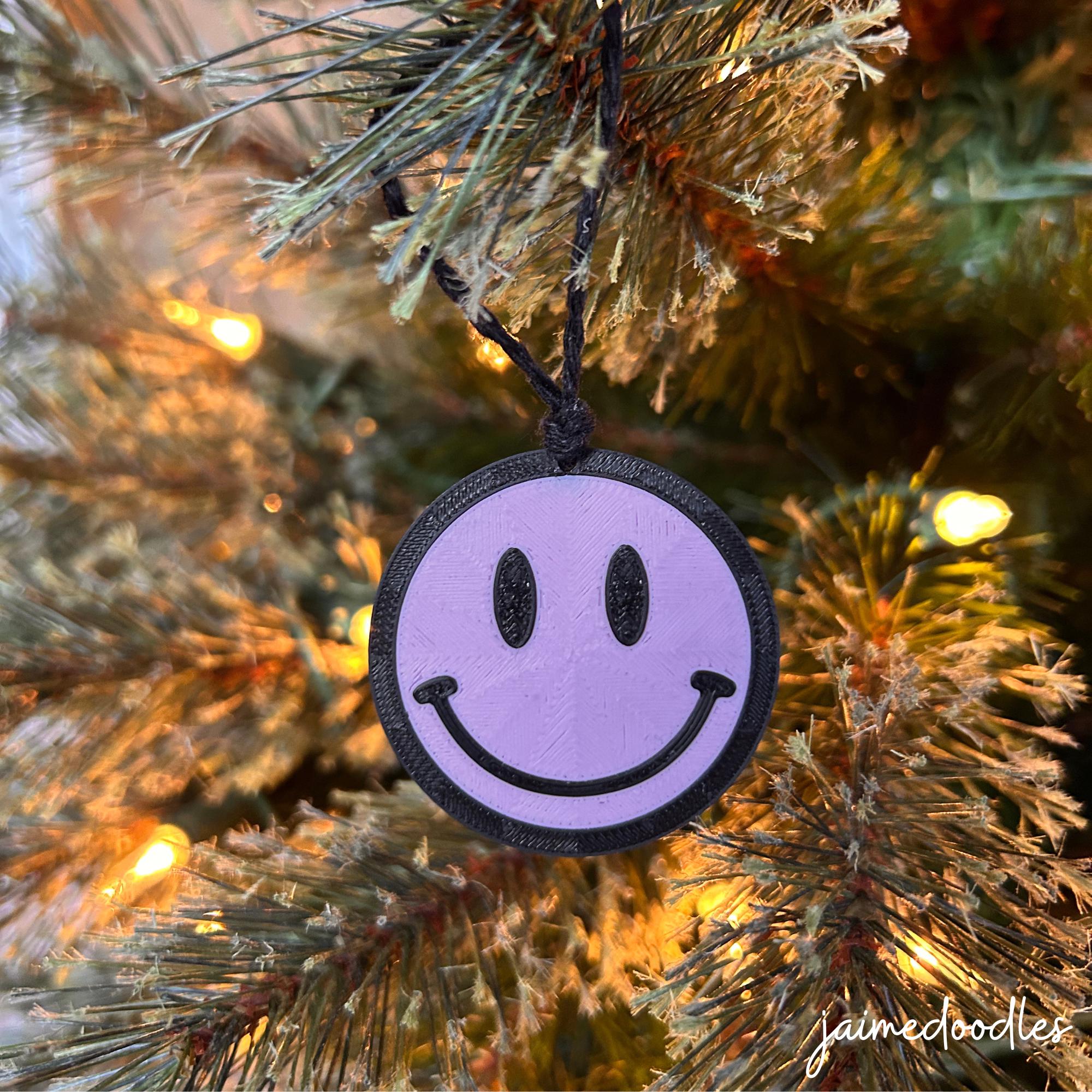 Smiley Face 3D Printed Ornaments | Fun & Unique Decorations for Any ...