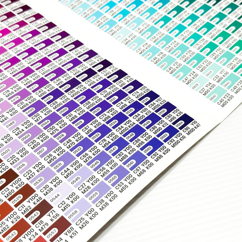 CMYK Color Chart Set (CMYK-C) / 1138 Shade - Etsy