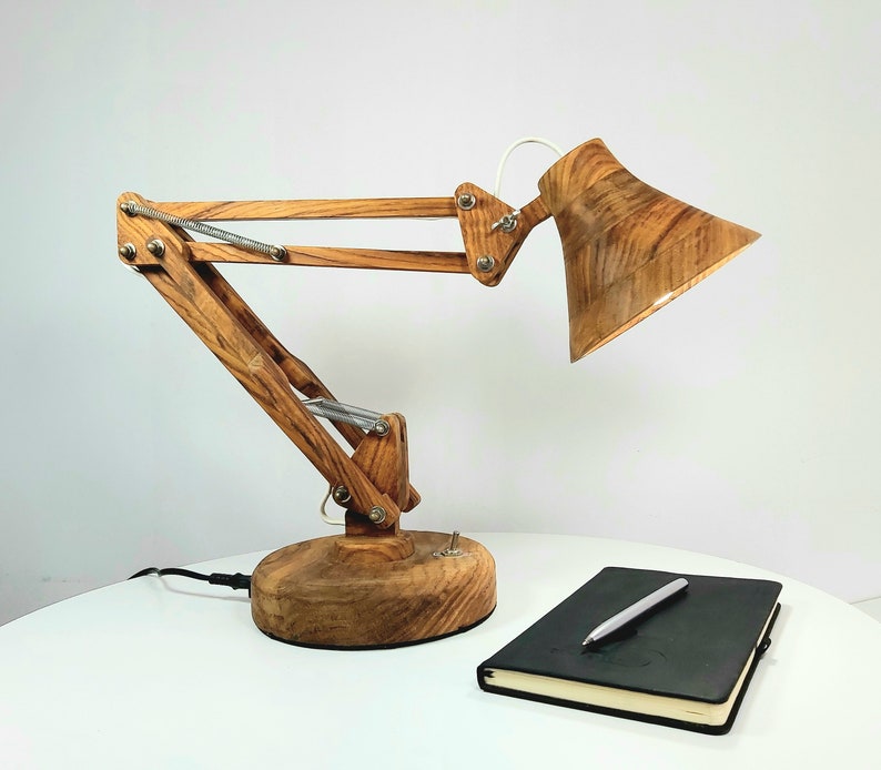 Handmade Maple Wood Artıculated Reading and Desk Lamp. - Etsy