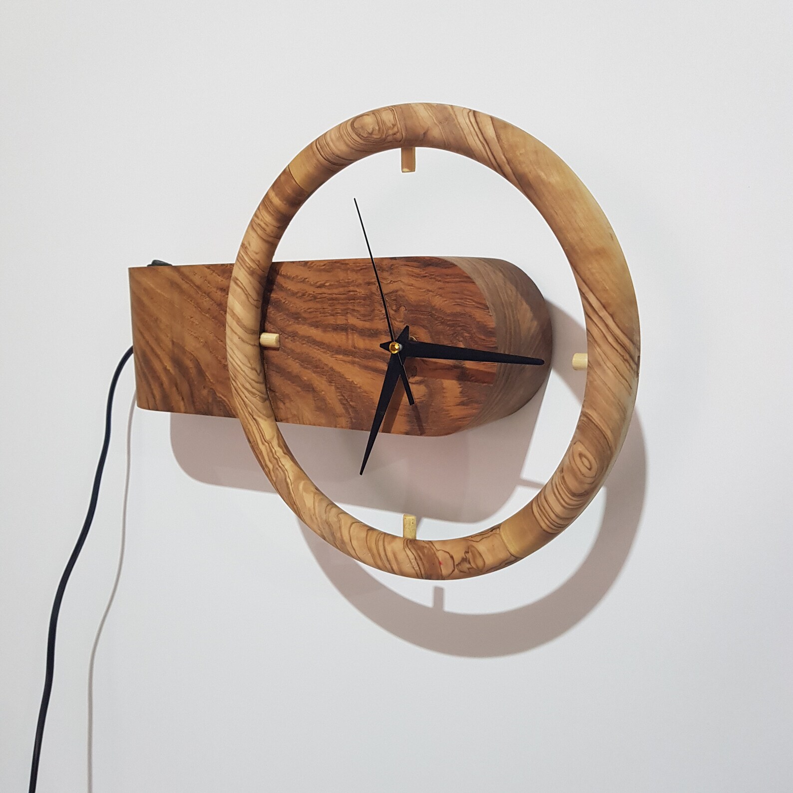 Led Lighted Wooden Wall Clock,wooden Wall Clock, Clock for Wall ...