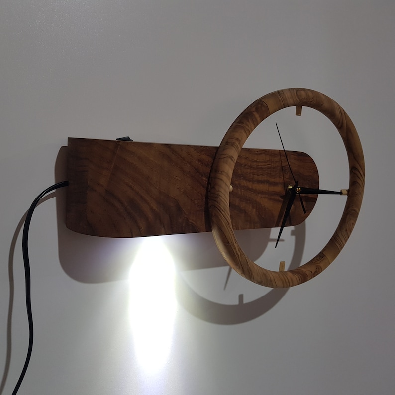 Led Lighted Wooden Wall Clock,wooden Wall Clock, Clock for Wall ...