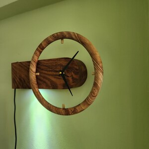 Led Lighted Wooden Wall Clock,wooden Wall Clock, Clock for Wall ...