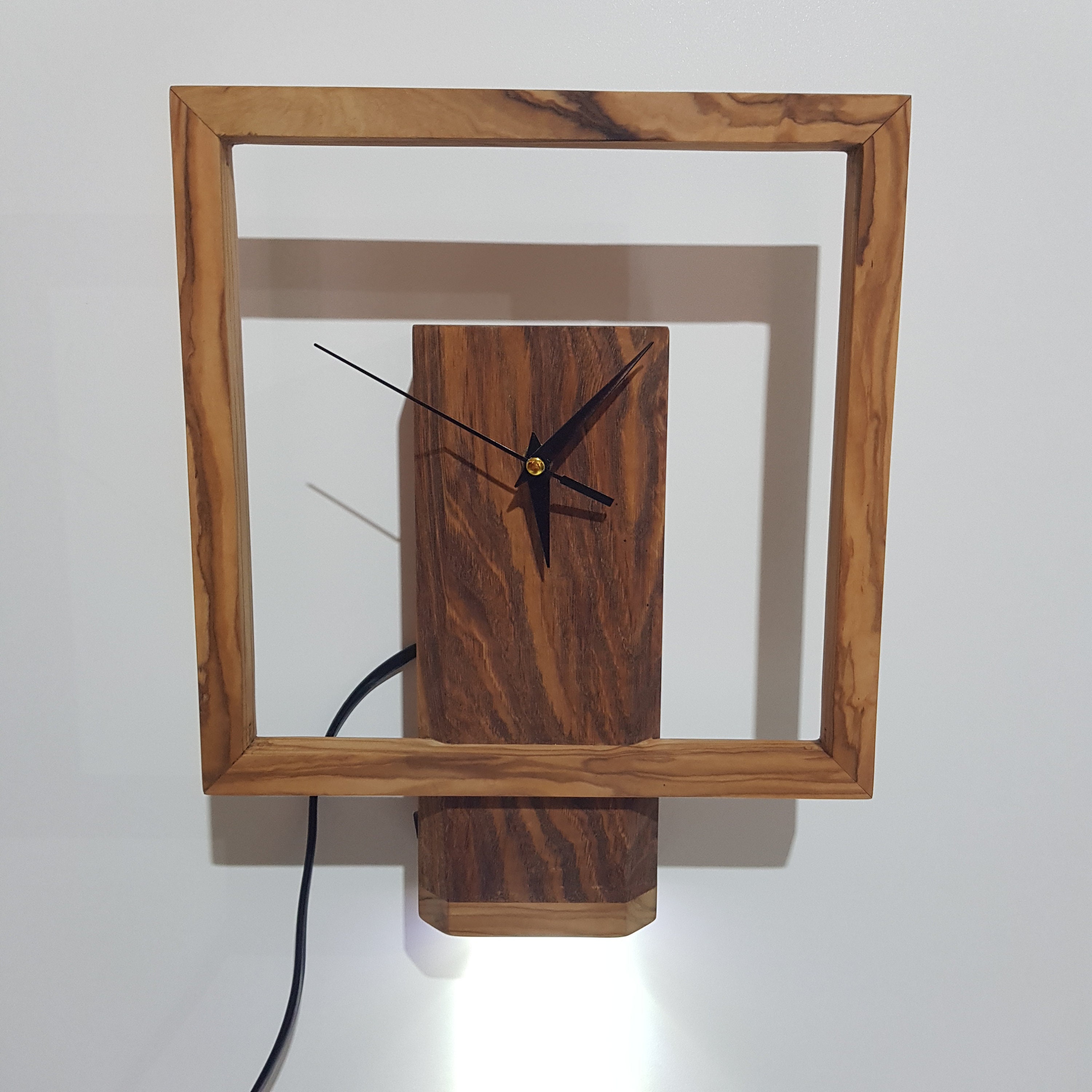 Led Lighted Wooden Wall Clock,wooden Wall Clock, Clock for Wall ...