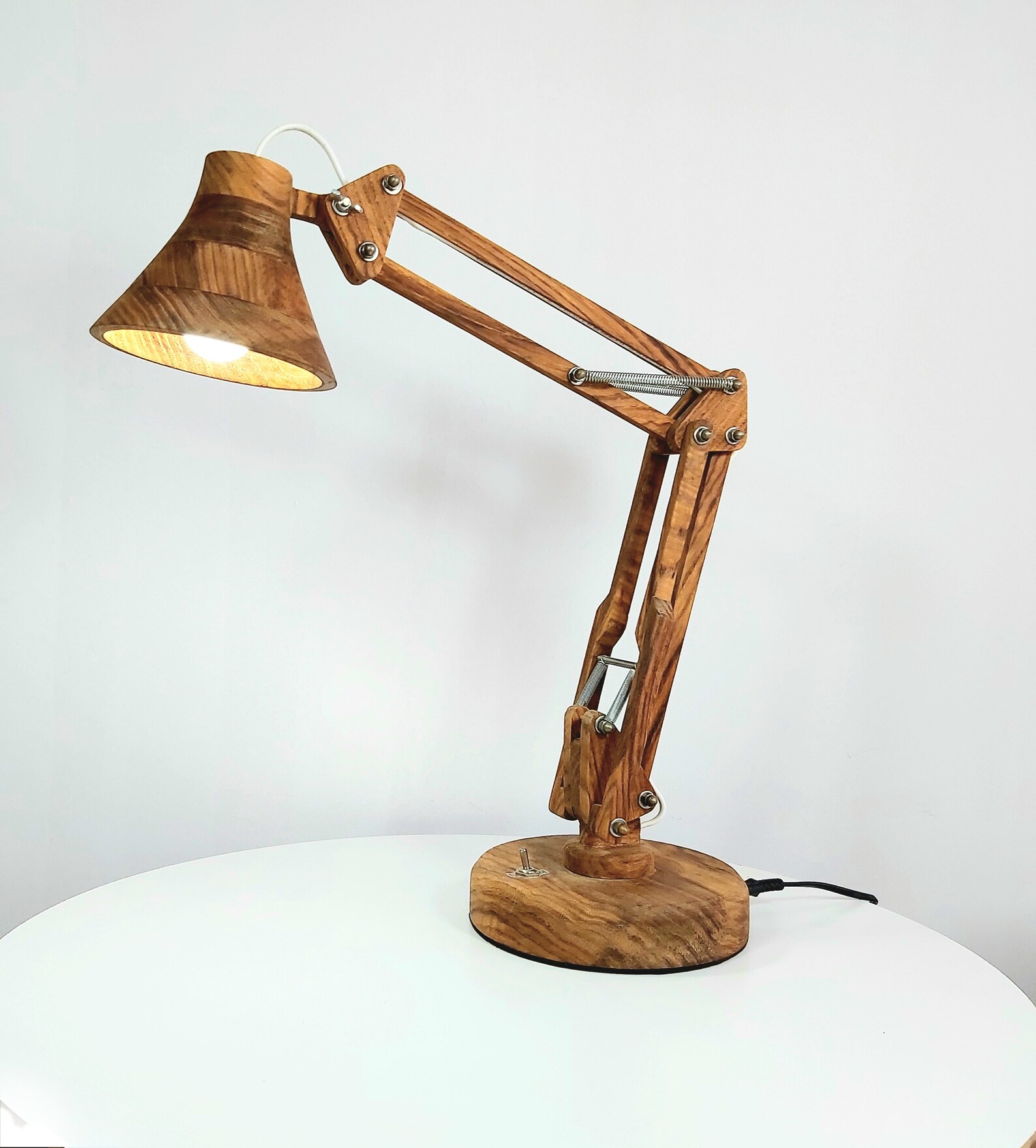 Handmade Maple Wood Artıculated Reading and Desk Lamp. - Etsy