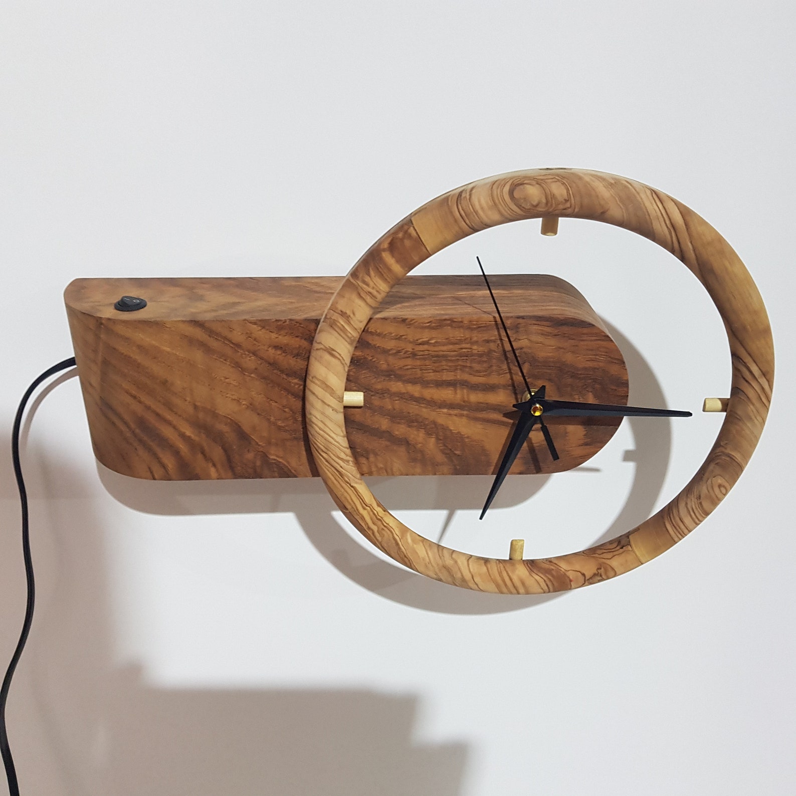 Led Lighted Wooden Wall Clock,wooden Wall Clock, Clock for Wall ...