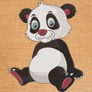 Panda Machine Embroidery Design - Etsy