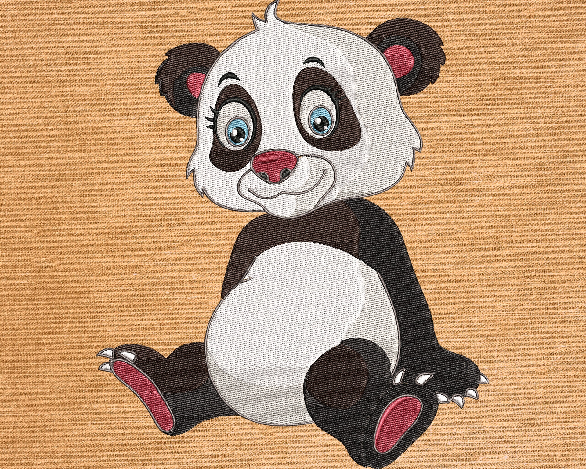 Panda Machine Embroidery Design - Etsy