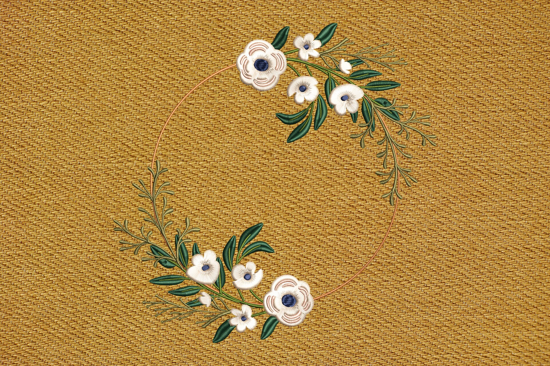 Wreath Machine Embroidery Design - Etsy