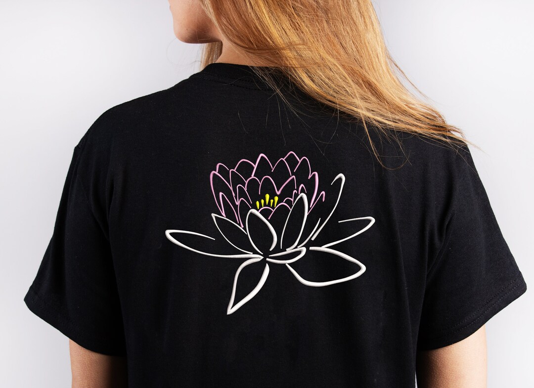 Lotus Machine Embroidery Design - Etsy