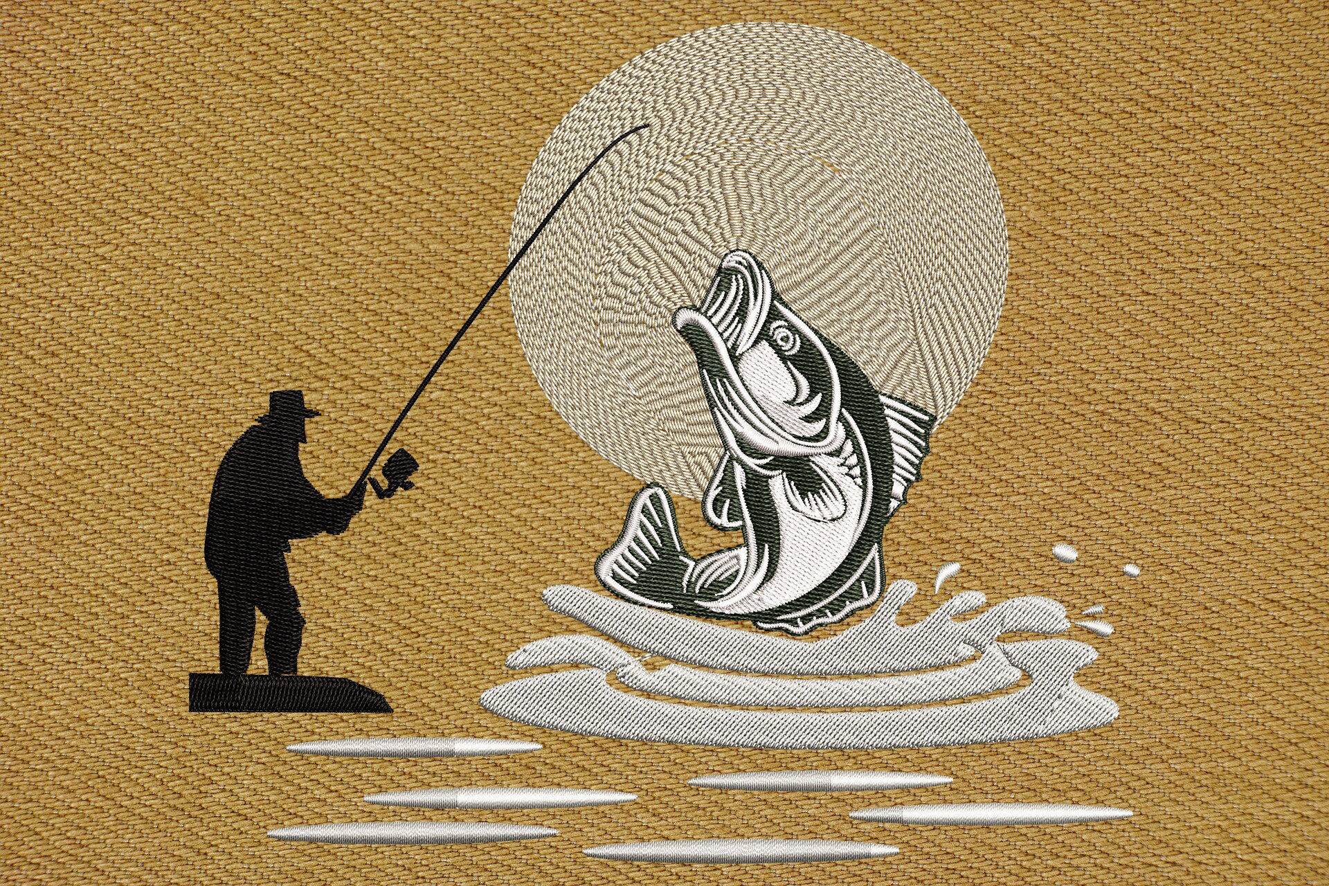 Fishing Machine Embroidery Design - Etsy