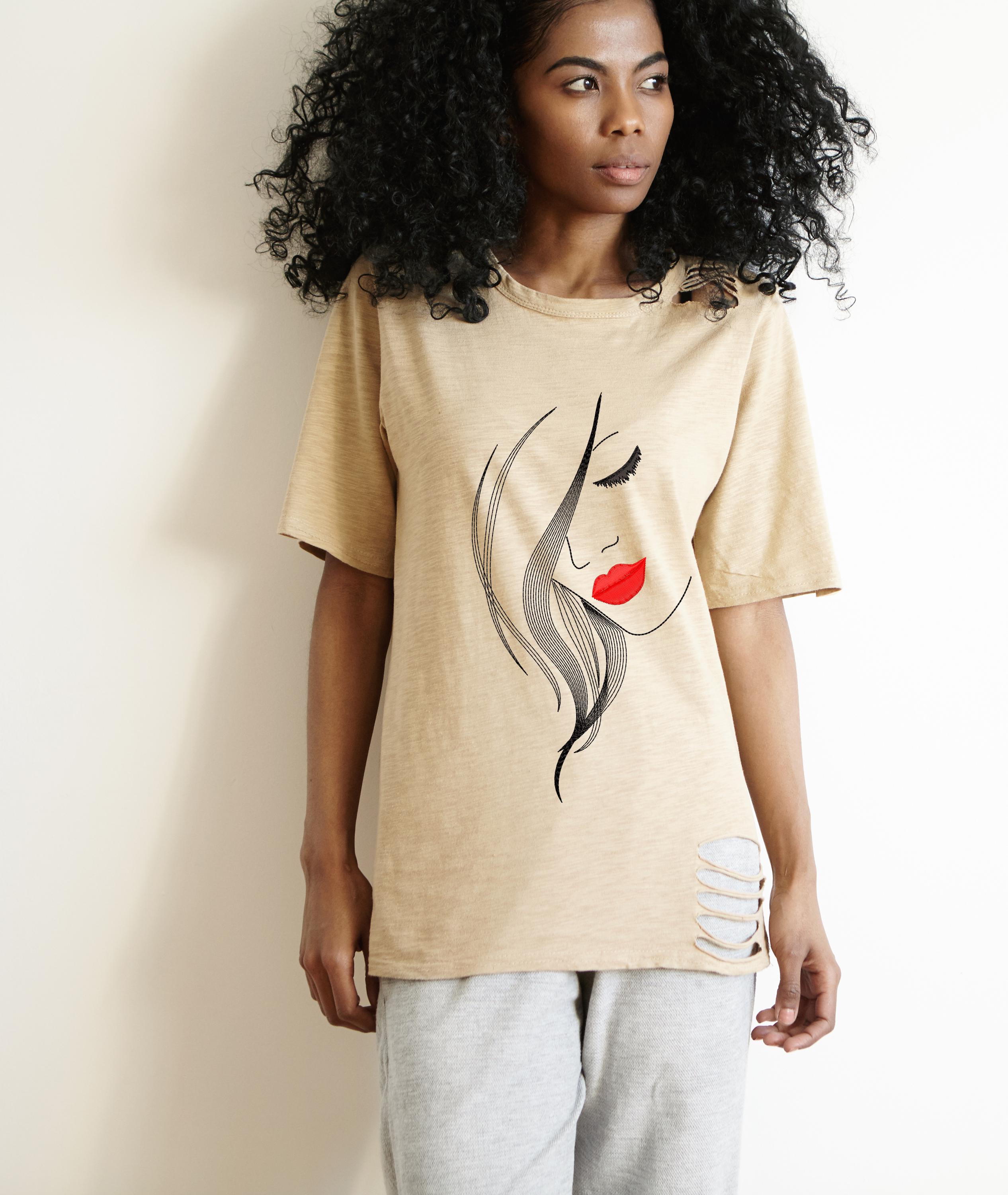 Beauty Hair Girl Embroidery Design, Pattern in 6 Size - Etsy