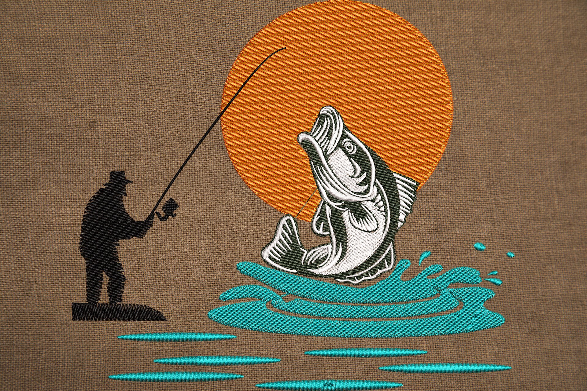 Fishing Machine Embroidery Design - Etsy