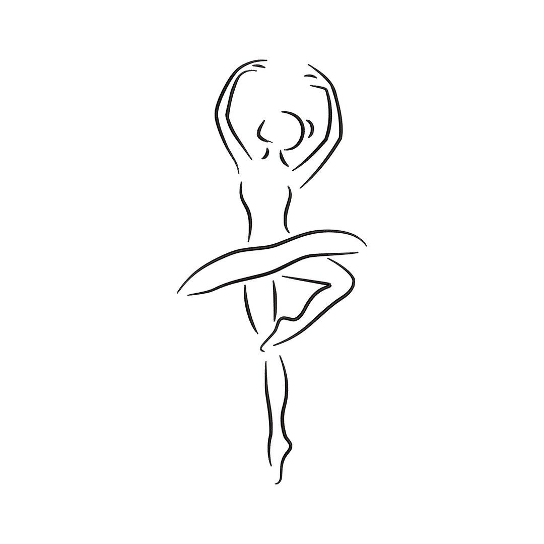 Ballerina Machine Embroidery Design - Etsy