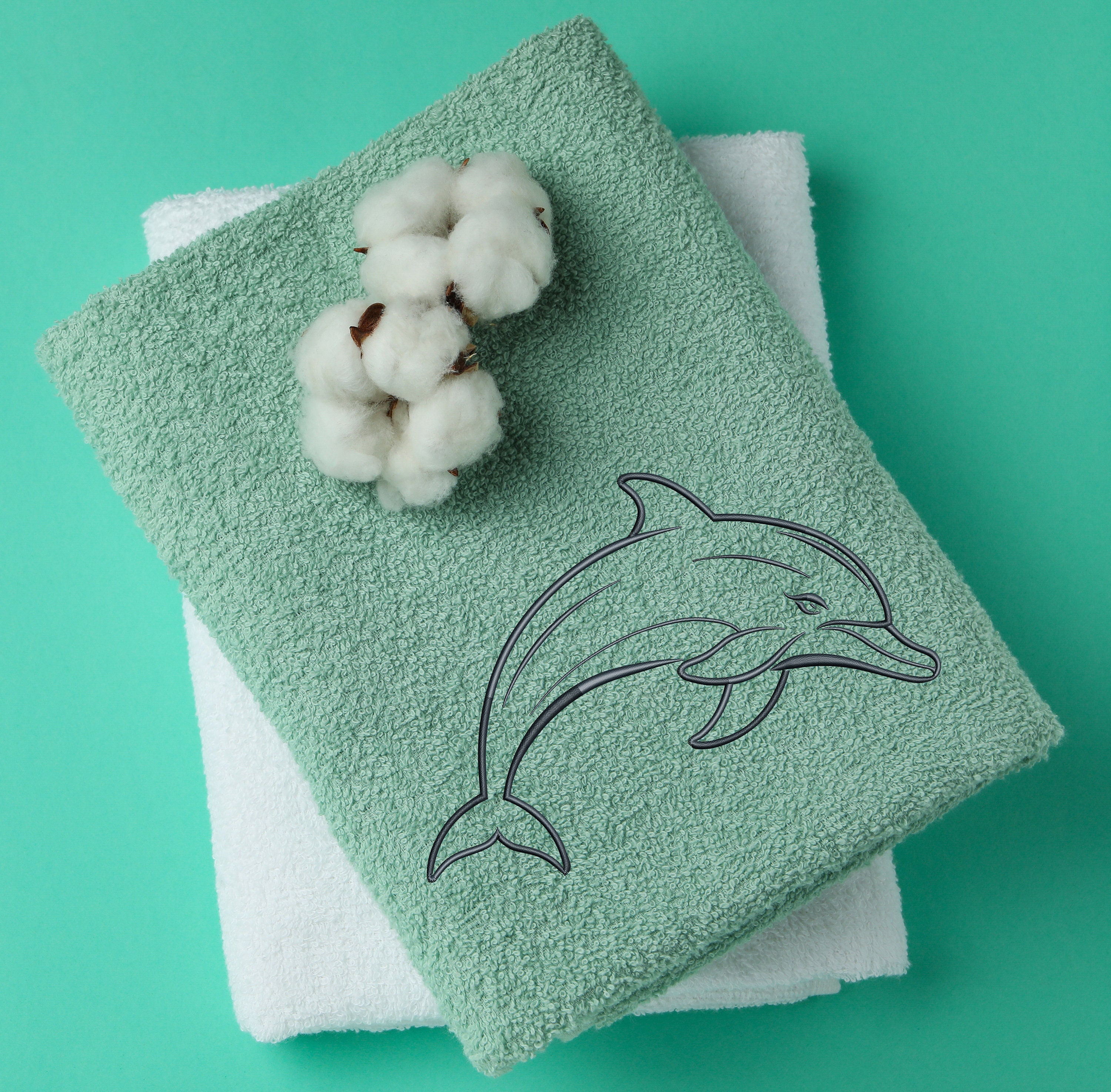 Dolphin Machine Embroidery Design - Etsy