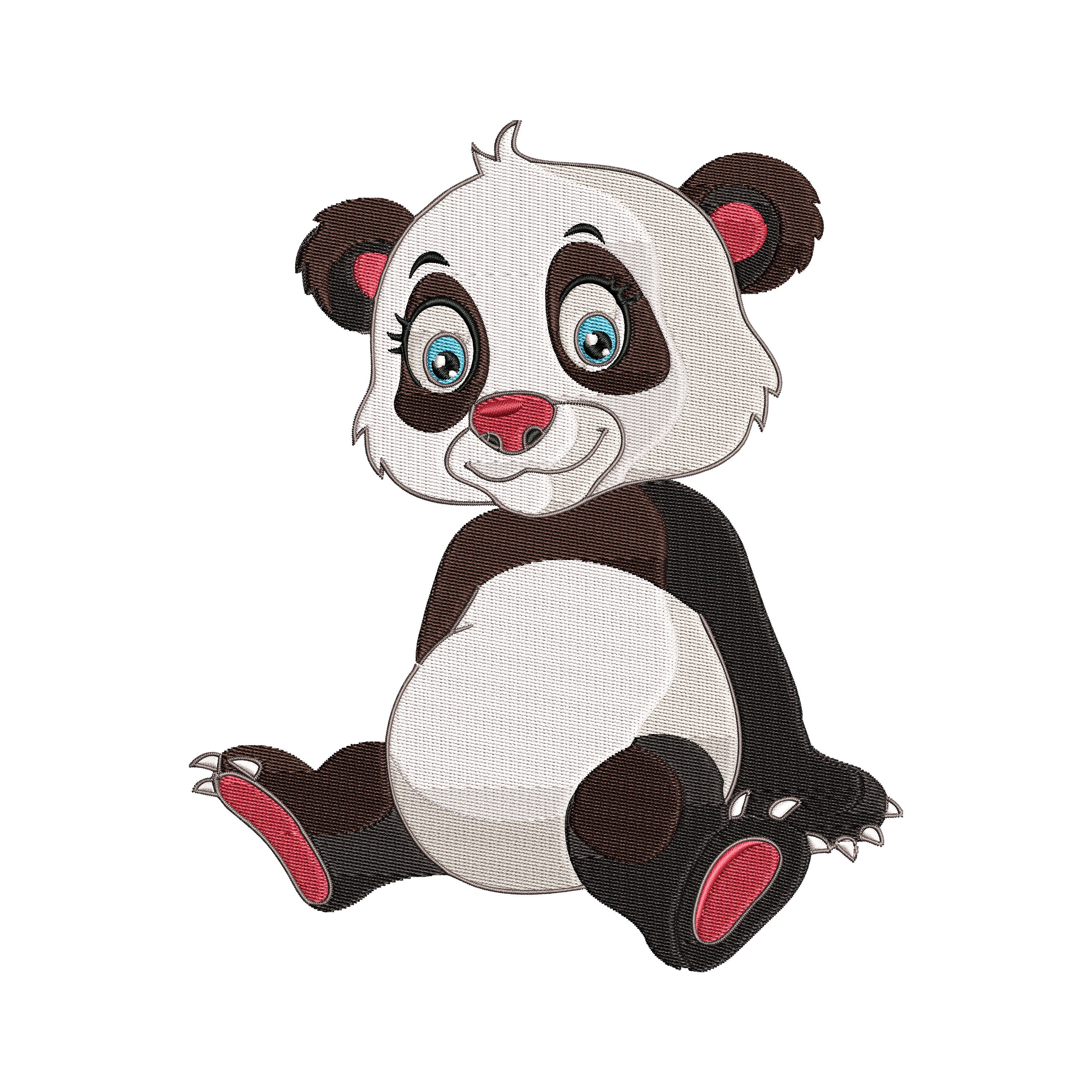 Panda Machine Embroidery Design - Etsy