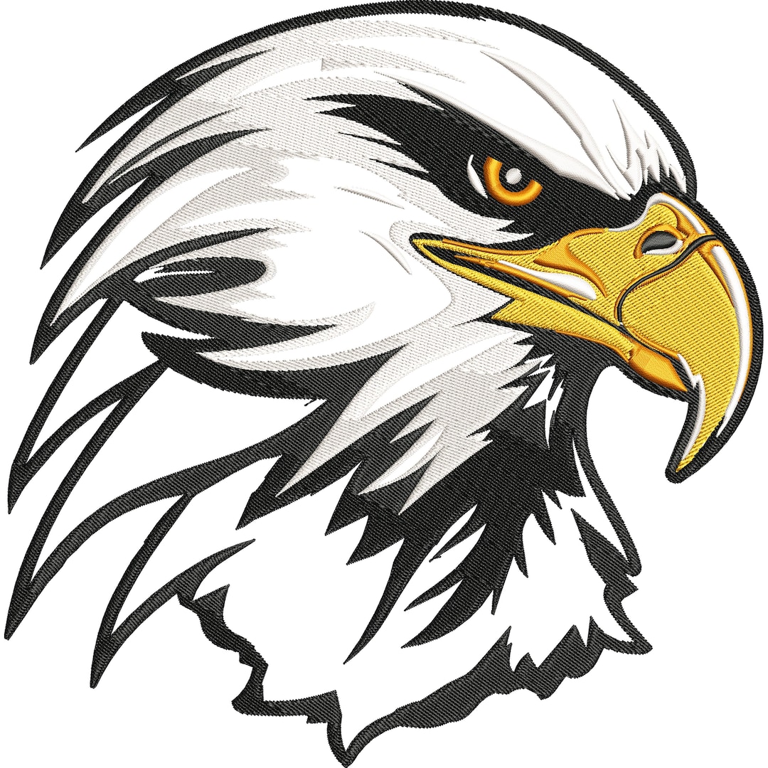 Eagle Head Embroidery Design, Pattern in 5 Size - Etsy