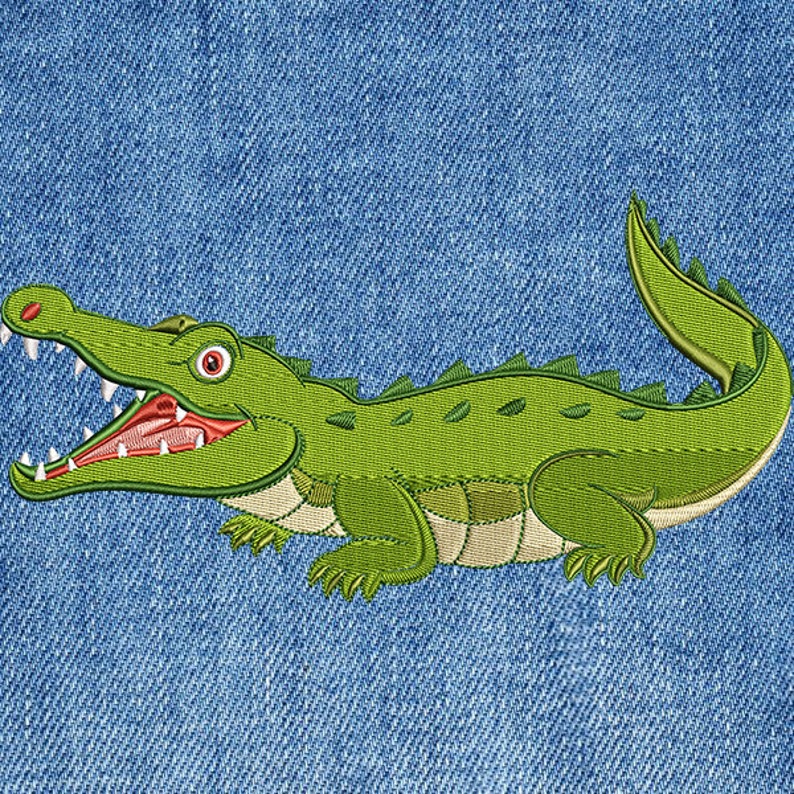 Crocodile Alligator Machine Embroidery Design - Etsy