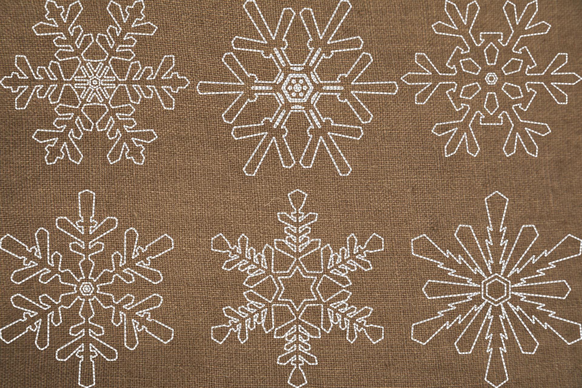 Snowflakes Machine Embroidery Design, Pattern in 3 Size. - Etsy