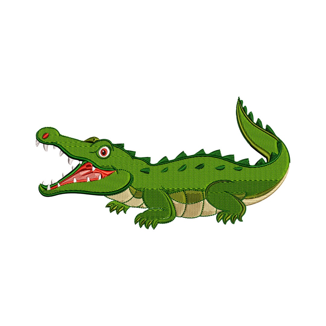 Crocodile Alligator Machine Embroidery Design - Etsy