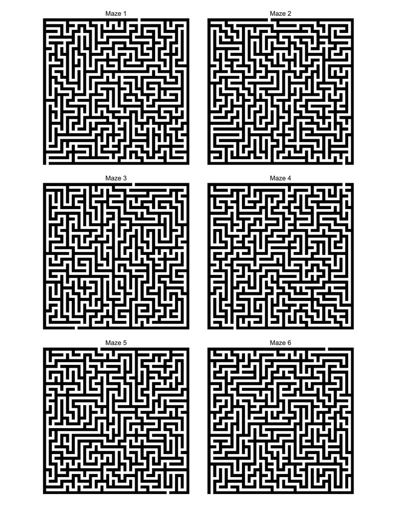 Maze Puzzles – 1,002 Unique Mazes to Solve - Etsy