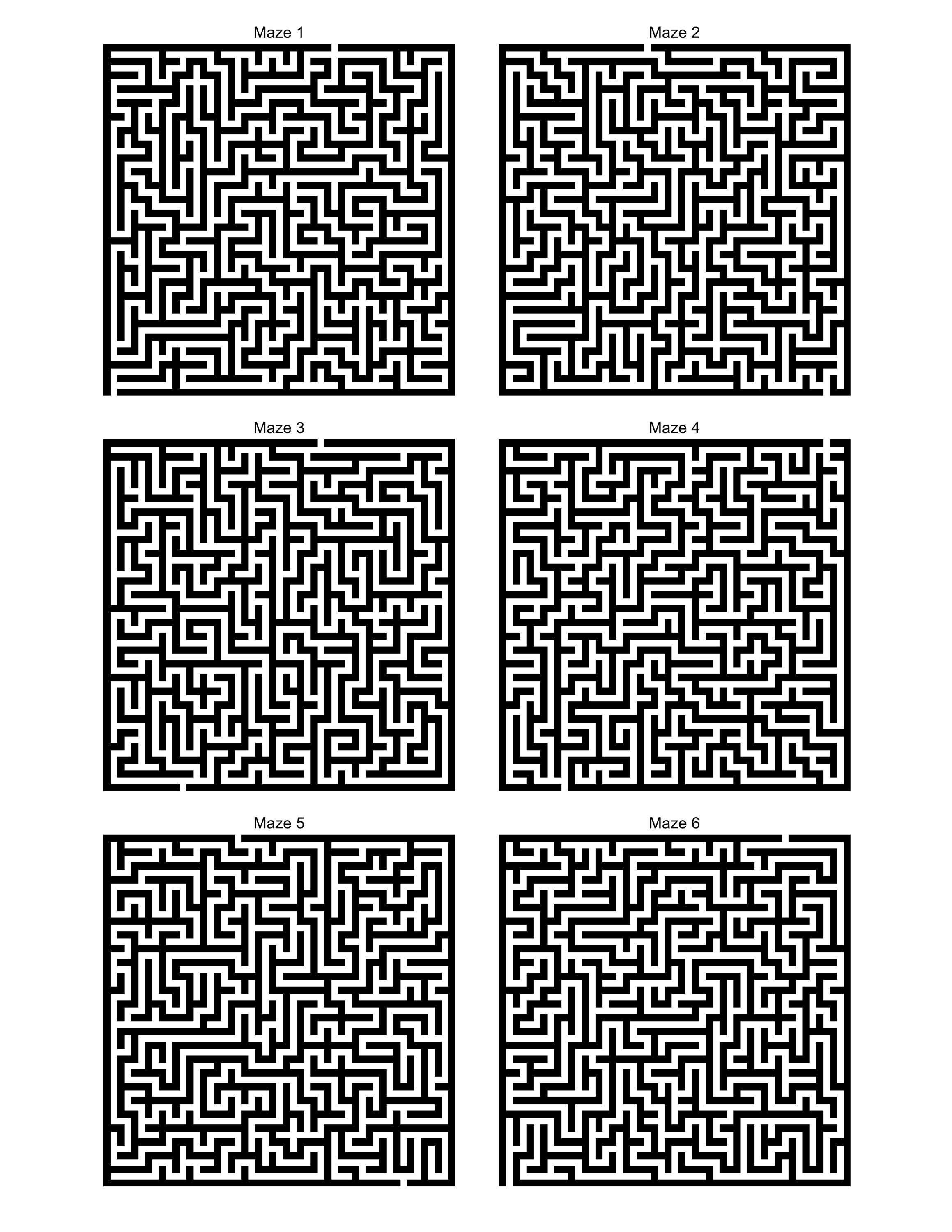 Maze Puzzles – 1,002 Unique Mazes to Solve - Etsy