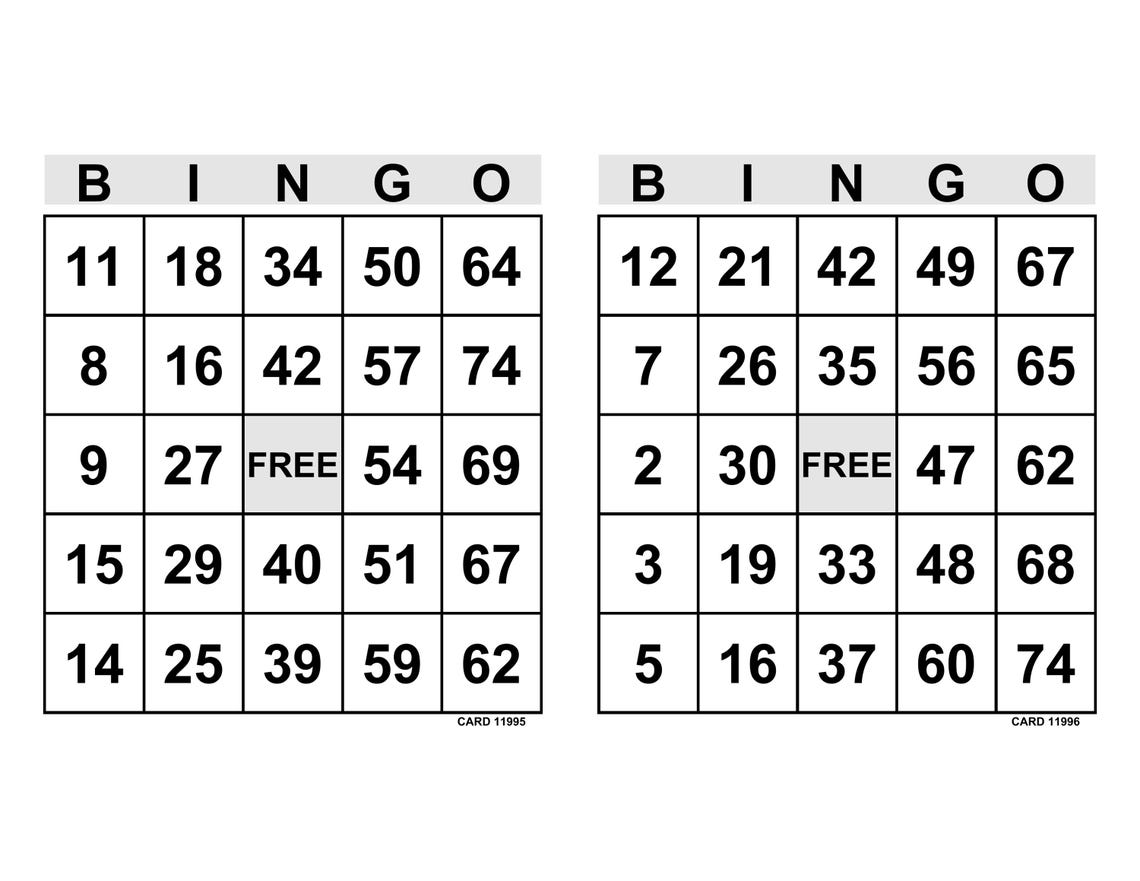 Bingo 12,000 Printable Cards. Fun Party Game - Etsy