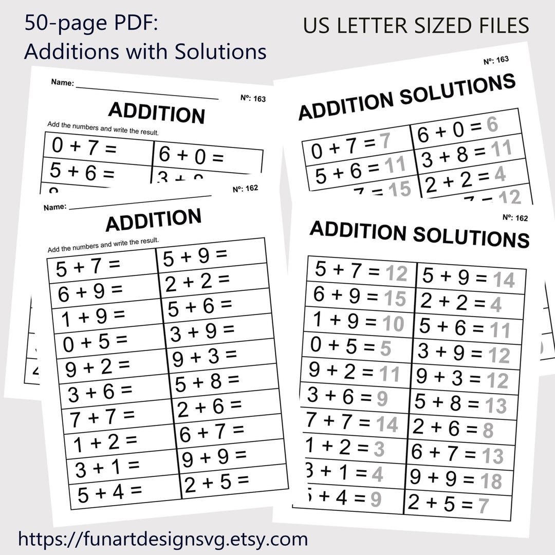Additions. Printables 50 PDF Pages. - Etsy